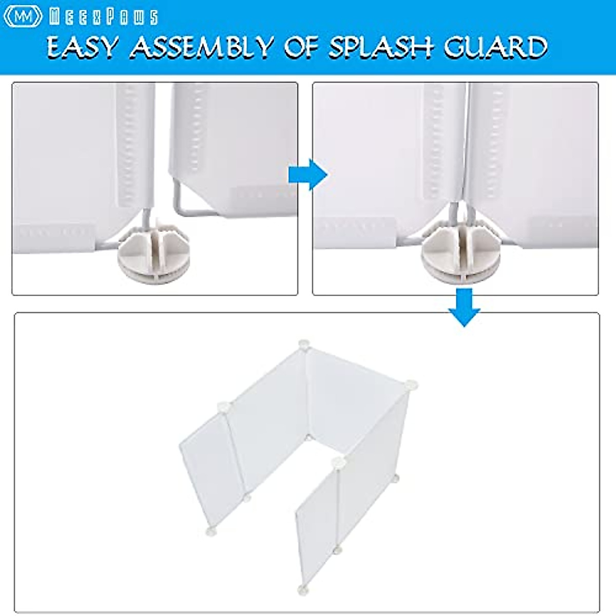 MEEXPAWS Stainless Steel Litter Box for Cats (18”×14”×4”) | Non Stick | Odor Control |Metal cat Litter Scoop | Cat Litter mat | Splash Guard | Easy Clean