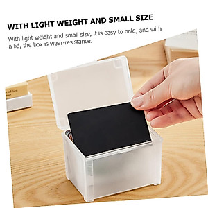 Operitacx 2pcs Cards Mini Boxes Tarot Card Case Small Storage Boxes for Organizing Card Holders Bead Container Card Cases Parts Storage Flash Card Photo Office Plastic