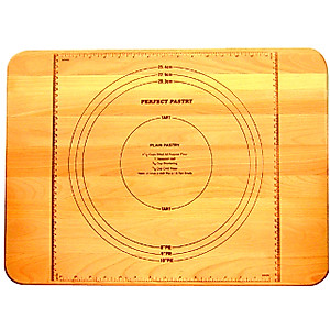 Catskill Craftsmen 22-Inch Perfect Pastry Cutting Board with Rounded Corners and Reverse Groove