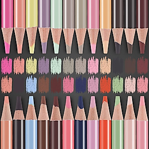 MARTCOLOR Skin Tone Colored Pencils for Portraits and Skintone Artists, 24 Colors Oil Colour Pencils for Drawing, Sketching, Adult Coloring, Shading, Coloring, Layering & Blending