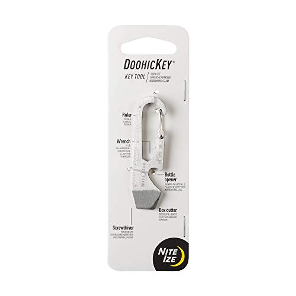 Nite Ize KMT-11-R3 Sized Easily attaches to an existing Chain or Strap DoohicKey Key Keychain Multi-Tool (1 Pack), One, Stainless