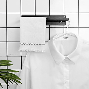 HAKDAY Magnetic Hanger Organizer, Hanger Storage Racks for Laundry Room Organization, Hanger Stacker Space Saving Hanger Storage for Adult or Child Clothes Hangers(Black)