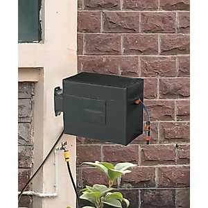 XCZ Wall Mounted Garden Hose Reel Cover, Giraffe Hose Reel Cover, 24.4 "x 13.5 " x 19.6" for retractable garden hose reel, waterproof, sunproof, dustproof protect your retractable garden hose reel