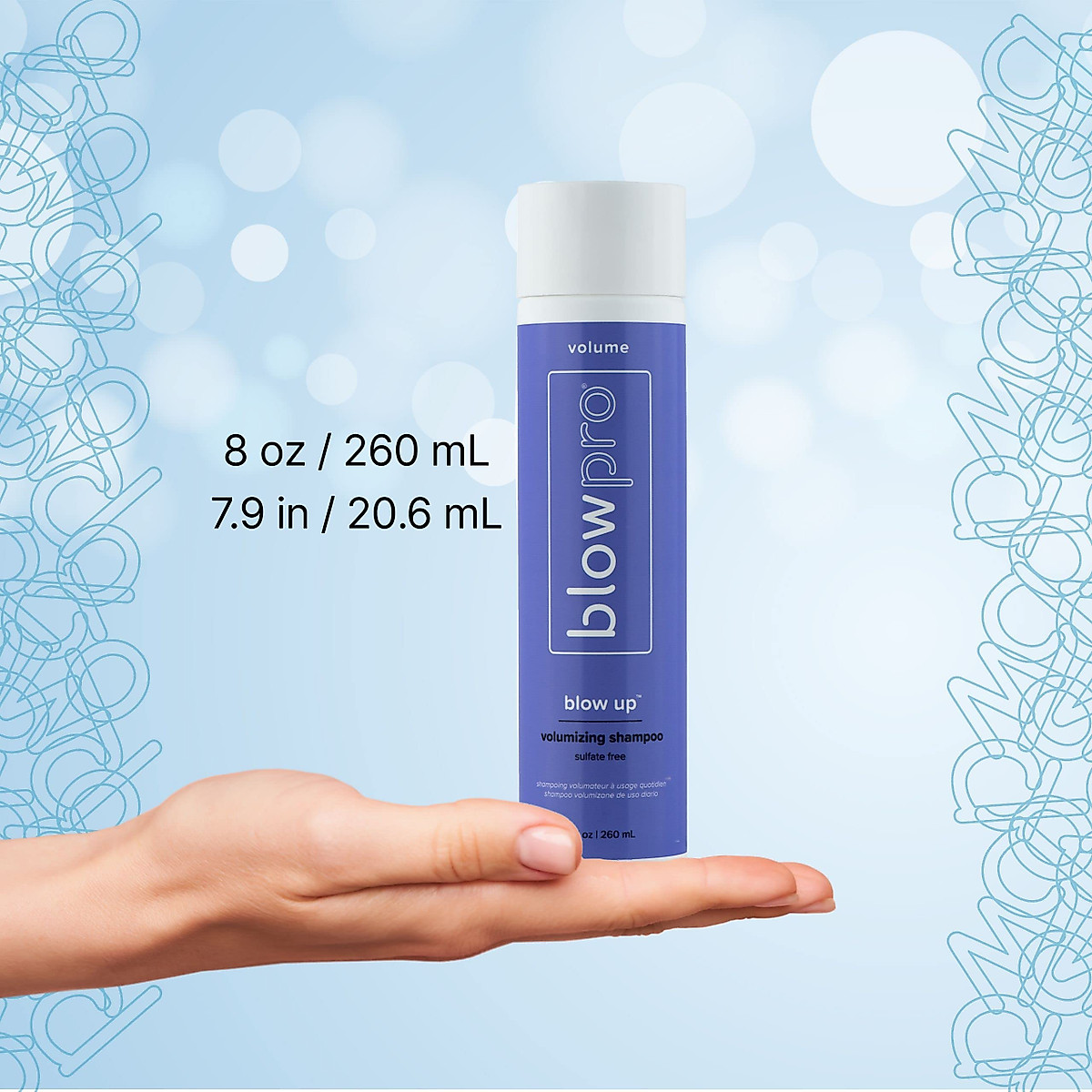 blowpro Blow Up Daily Volumizing Shampoo - Sulfate-Free Clarifying Formula - With Keratin - Add Volume, Texture and Body to Limp, Thin Hair - Remove Oil & Restore Moisture - 8 oz