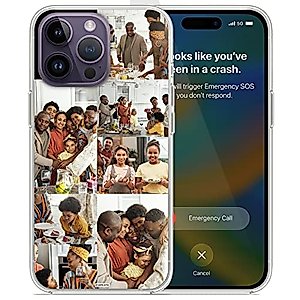 Somlatic Personalized Photo Phone Case Custom Picture Design Your Own Collage Phone Cover for Family Friends Couple Compatible with iPhone 14 13 12 11 Pro Max Mini XR XS X