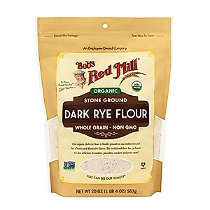 Bob's Red Mill Organic Dark Rye Flour, 20-ounce (Pack of 4)