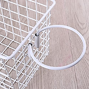 VOSAREA Wall Mount Bathroom Hair Care Hot Styling Tool Storage Basket Metal Wire Organizer Container for Hair Dryer Shampoo Lotion Conditioner Accessory Holder