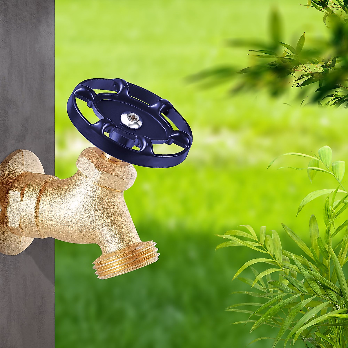 Dreyoo 2 Pack Outdoor Faucet Handles, Oval Spigot Handles Compatible with Arrowhead PK1290, 12 Point Faucet Knob for Outside Hose Bibb, Garden Valves and Frost Proof Wall Hydrants (Blue)