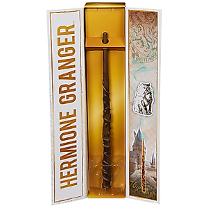 Wizarding World Harry Potter, 12-inch Magical Collector Hermione Granger Wand with Stand & Die-cast Icon, Magical Creatures Series