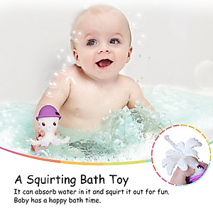 Baby Teething Toys for Babies 6-12 Months, Mombella Octopus Baby Teether 12-18 Months, Soft Silicone Infant Teething Toys 6-9 Month Old, Kids Chew Toy to Soothe Sore Gums, BPA FREE Baby Gift, Purple