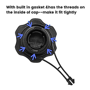 Gas Cap Fit for Lawn Mower - Fuel Cap Compatible with Briggs & Stratton 675EXi 725EXi Engines, Gas Tank Caps, Replace the Part# 594061