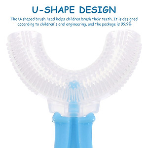 DOITOOL Healeved 1Pc U-Shape Toothbrush, Manual Toothbrush, Kids Toothbrush Teeth Cleaning Tool, U-Shaped Toothbrush for Kids