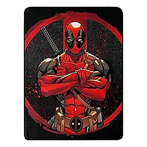 Marvel's Deadpool, "Tough Guy" Micro Raschel Throw Blanket, 46" x 60", Multi Color