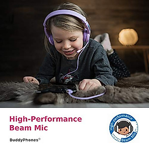 ONANOFF Galaxy, Volume-Safe Kids School and Gaming Headset with Microphone, Perfect for PS4, Xbox One, Nintendo Switch, or Computer, Grey