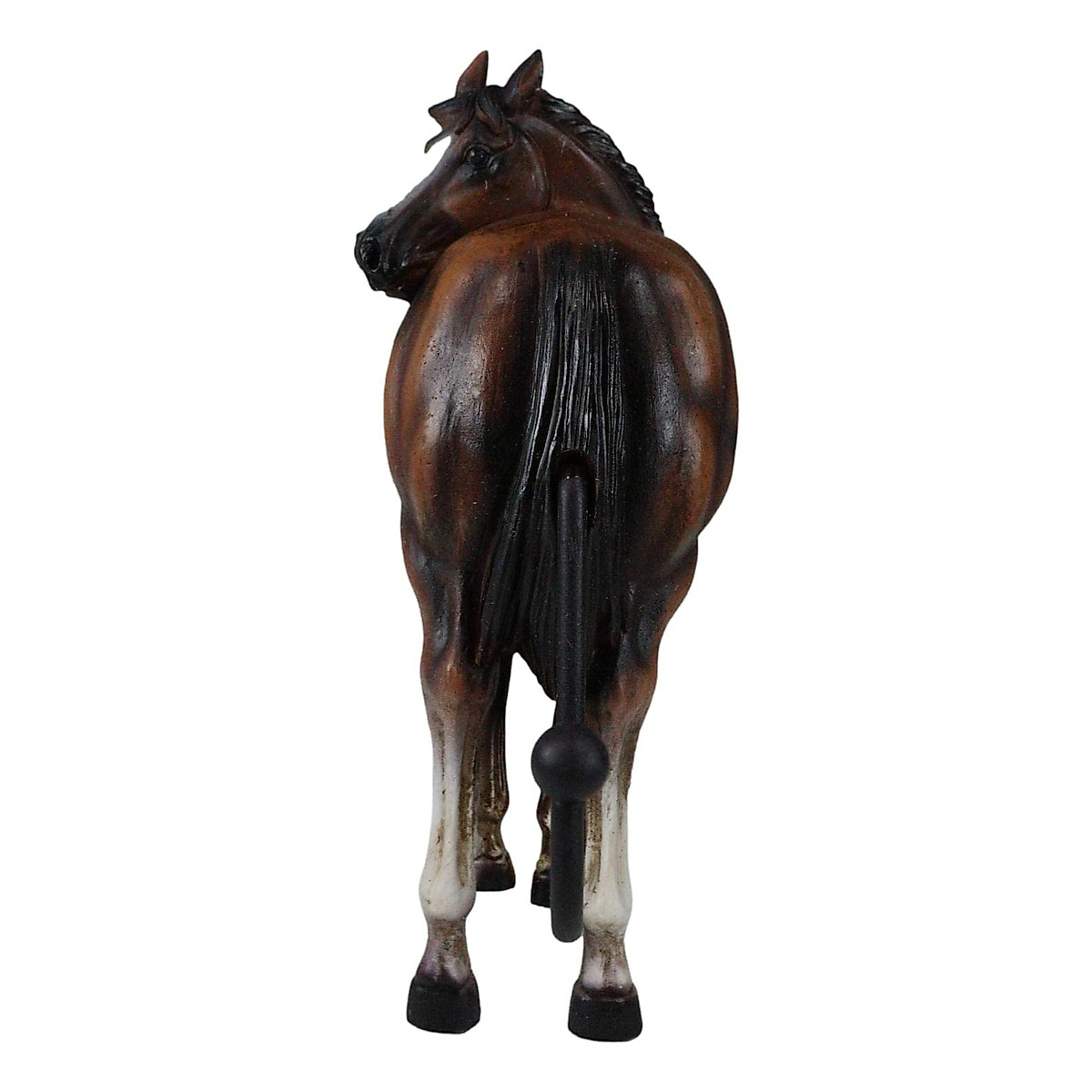 Ebros Gift Set of 3 Rustic Western Country Farm Black Brown Chestnut Horses Hind Butt Hindquarter Coat Key Hat Leash Backpack Wall Hanging Hooks Decor Hangers Cowboy Horse Hook Organizers