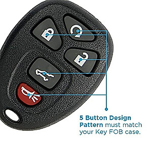 Keyless2Go Replacement for New Shell Case and 5 Button Pad for Remote Key Fob with FCC OUC60270 - Shell ONLY