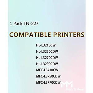 MM Much & More Compatible Toner Cartridge Replacement for Brother TN-227 TN227 TN-227BK TN223 use for MFC-L3770CDW MFC-L3750CDW HL-L3230CDW HL-L3290CDW HL-L3210CW MFC-L3710CW (Black)
