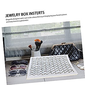 BESTOYARD 16 pcs Box jewelry box pad earring display tray foam ring holder insert jewelry tray insert earring sponge tray jewelry dish white drawers jewelry sponge holder mosaic ring bracket