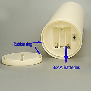 EZiGarden 10"x4" Battery Operated Flameless LED Pillar Candle, Outdoor Waterproof Flickering Light with Remote & Timer for Halloween Party Wedding Party Home Decoration, 1 Pack