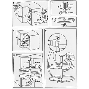 Pro-Arc Kidney Shaped 2-Shelf Lazy Susan Set with Durable Rigid Trays (28 INCH)