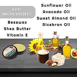 The Man Brand Beard Grooming Balm for Men - Natural Beeswax Based Conditioning Formula for Styling and Care (Mystery Man, 1 oz / 30 ml)