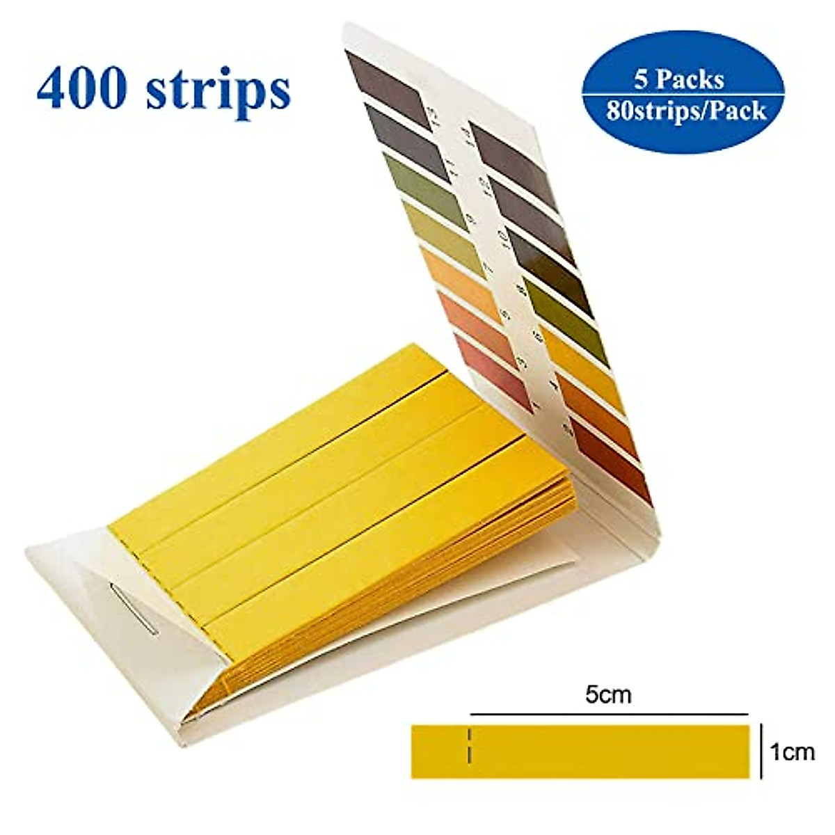 auons PH Test Strips 400 Strips, Professional Universal pH.1-14 Test Paper for Teaching, Chemistry Experiment, Water, Soil, Fruits, Diet PH Monitoring