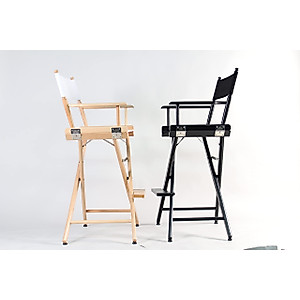 Filmcraft Professional Grade Tall Director's Chair (30", Black Finish, Black Canvas)