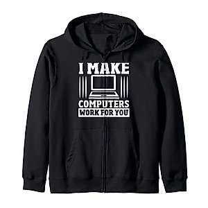Computer Support Technician PC Specialist Computer Repair Zip Hoodie