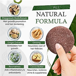 SHABU REFRESSPRO Hair Darkening Shampoo Bar Set, Refresh Pro Hair Darkening Shampoo Bar, Black Hair Darkening Shampoo Bar Set, Ginger Hair Shampoo Bar, Soap Cover Bar Soap for Gray Hair (1set)