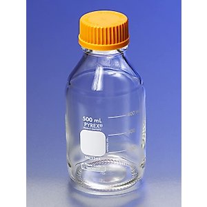 Corning Pyrex 1395-150 Media Storage Bottle with Screw Cap, Non-Sterile, 150mL Capacity (Case of 10)
