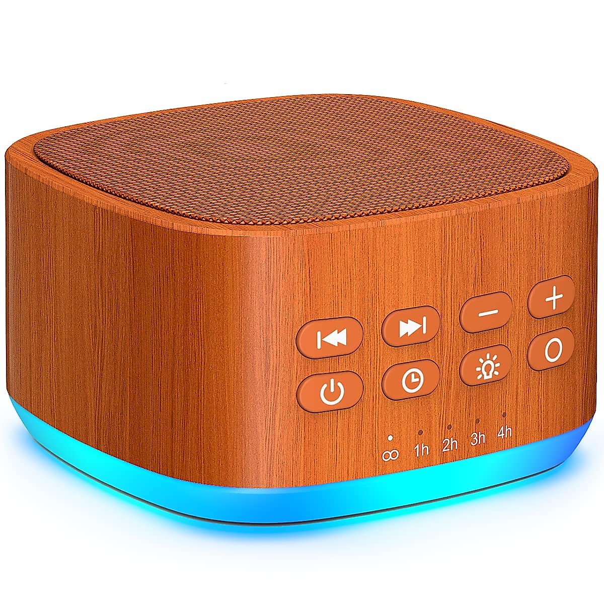 Magicteam White Noise Machine 10 Colors Lights and 25 Soothing Sounds Sleep Sound Machine with 5 Timers with Memory Feature Portable Sound Machine for Baby Adults. (Wood)
