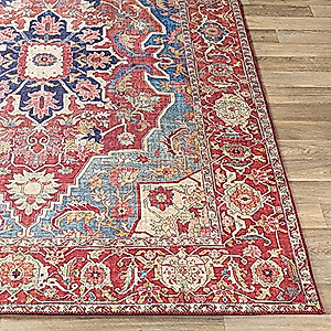 Artistic Weavers Lyyti Area Rug 7'6" x 9'6", 7 ft 6 in x 9 ft 6 in, Bright Red/Blue