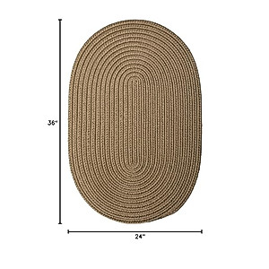 Colonial Mills Barataria Braided Rug, 2x3, Cafe