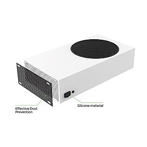 ECHZOVE Dust Plugs Compatible with Xbox Series S, Dust Filter Kit Compatible with Xbox Series S, Include 7 Silicone Series S Dust Protector and 4 PVC Series S Mesh Filter Covers