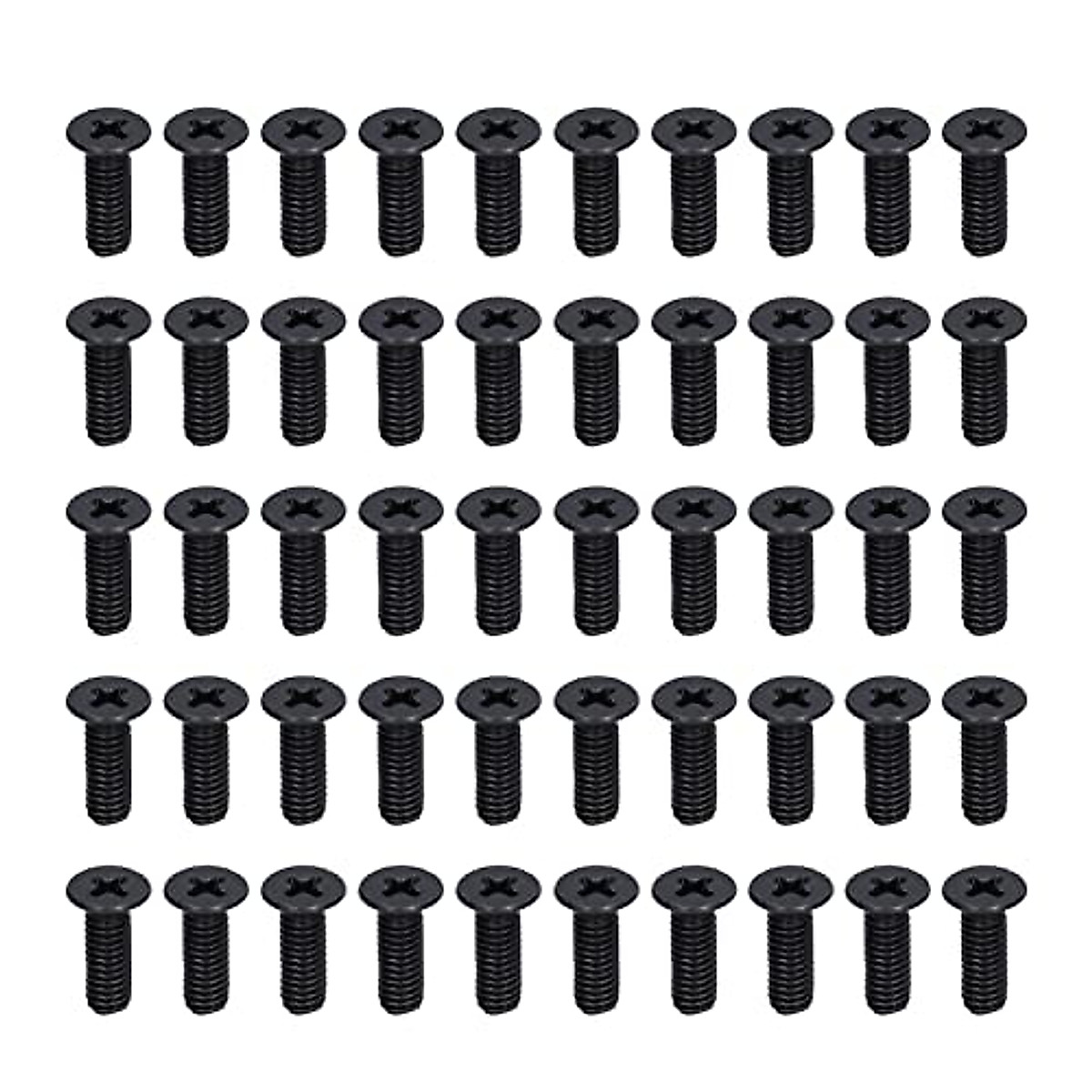 Mxzzand 50Pcs Countersunk Screw Flat M4 A2鈥?0 Connection Part for Laptop Notebook Computer Repair Maintenance(M4*12)