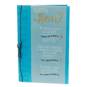 UK Greetings Son Birthday Card - Birthday Card for Him - Sentimental Birthday Card, Multi, 725900-0-1, 165x254mm