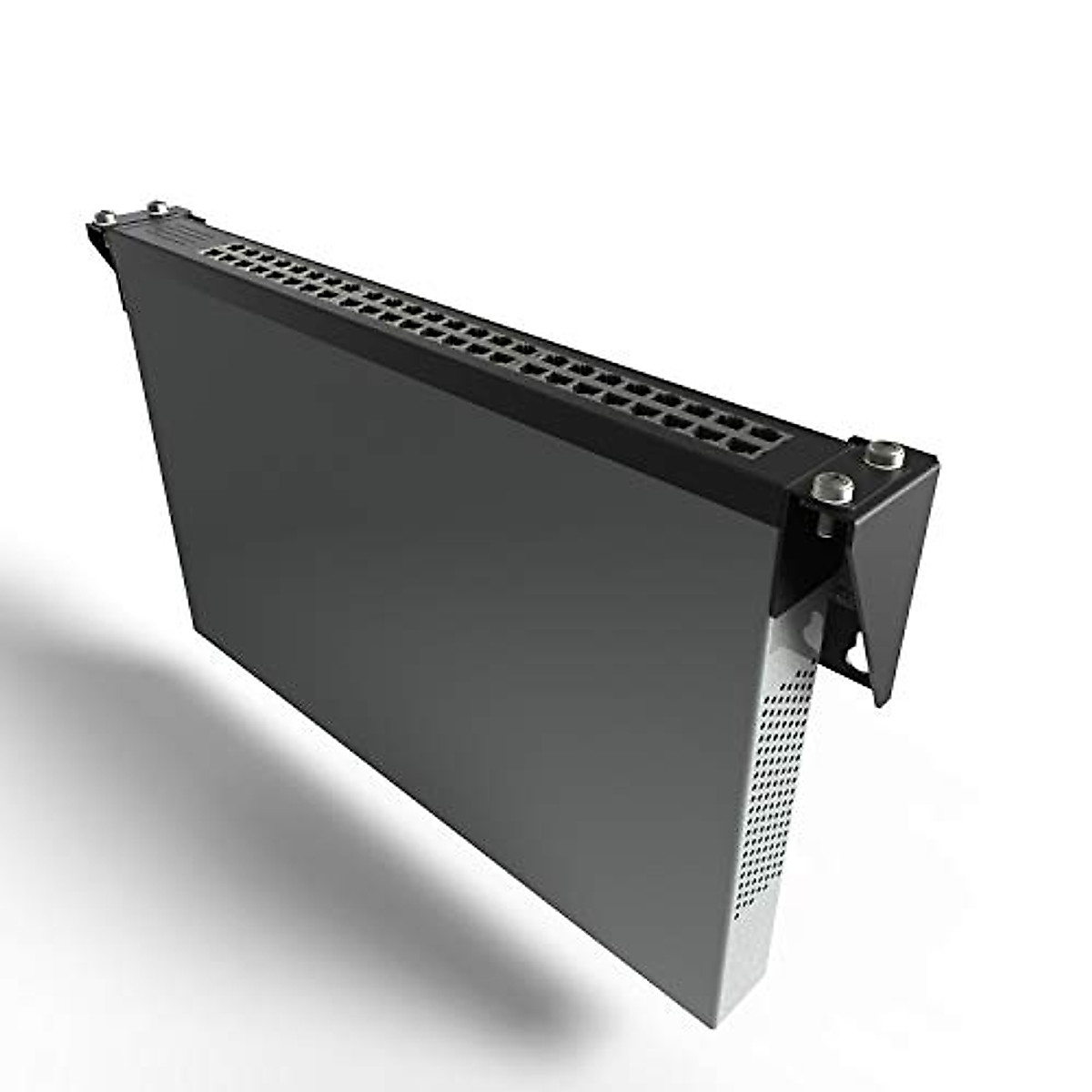 Mofangtech 1U Folding 19 Inches Cold Rolled Steel Wall Mountable Simple Vertical Rack and Networking Euipment Rack Including Hardware for Assembly（1U100