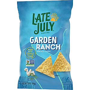 Late July Snacks, Garden Ranch Tortilla Chips, 7.8-oz. Bag