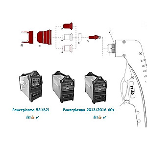 Theia Plasma | New conical tip 50A 1.0mm with Electrode 52582 | plasma cutting consumable IPT&PT-60/40IPT&PT60/40 work for Everlast powerplasma (22)