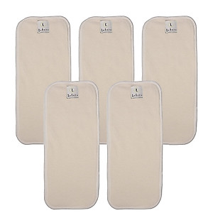 Lukara Hemp Cloth Diaper Inserts - Reusable Cloth Diaper Liners for Children, Hemp Diaper Inserts for All Needs, Fits All Diapers & Absorbent Hemp Inserts for Cloth Diapers, Reusable Diapers (5 Pack)