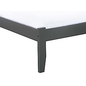 Atlantic Furniture AR8611009 Madison Platform Bed with Open Foot Board, Twin XL, Grey