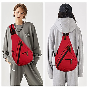 HUXFAM Small Sling Crossbody Backpack Multipurpose Casual Daypack Backpacks Outdoor Cycling Hiking Travel