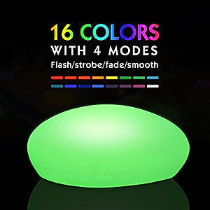 Blibly Solar Garden Lights Outdoor Glow Cobblestone Shape Lamp Garden Decor Light-White & RGB Lights Waterproof Landscape Night Lights for Lawn/Patio/Path
