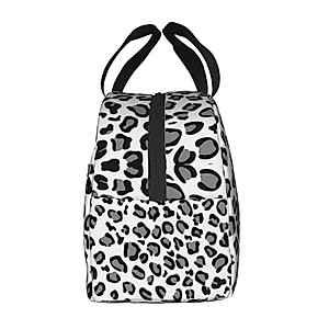 bmuvghi Leopard Lunch Bag Women Lunch Box Container Insulated Small Cute Lunch Bags for Women Compact Reusable Lunchbox Tote for Men Work Office Picnic Travel