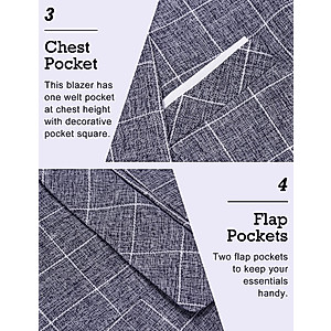 COOFANDY Men Slim Fit Suits Casual Lightweight Blazer Jackets One Button Tuxedos