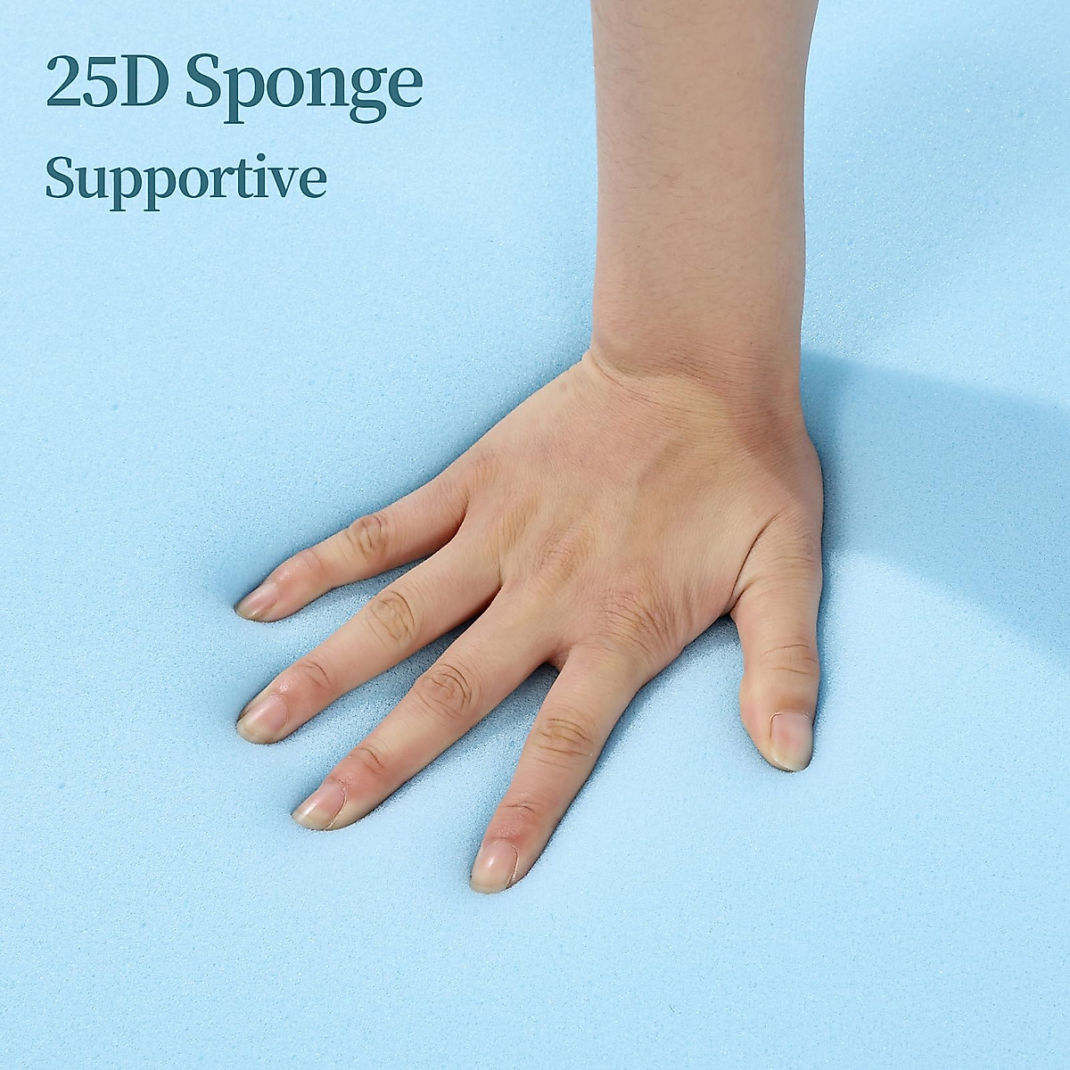 HOMBYS High Density Mattress Sag Support Memory Foam Under Mattress Support Pad to Fix Saggy Beds-Trapezoidal Shape 2 Inches Extra Thick Ideal for Sags Deeper 1 Inch-2 Inch