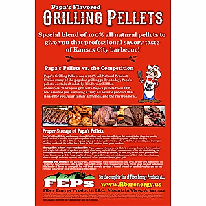 Papa's Premium Quality Hardwood Pellets for Grilling and Smoking Meat, Poultry, and Seafood, St. Louis Blend, 40 Pound Bag