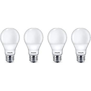 Philips LED Dimmable A21 Soft White Light Bulb with Warm Glow Effect 1100-Lumen, 2200-2700-Kelvin, 12-Watt (75-Watt Equivalent), E26 Base, Frosted, 4-Pack