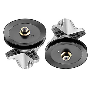 Tuningsworld Spindle Assembly for Troy Bilt Mower 618-06991 918-06991 42" Deck for MTD Craftsman with Pulley (Set of 2) T1000 T1200 TB42 TB2246