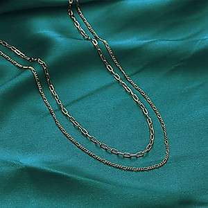 LOYATA 14K Gold Plated Choker Necklace Bohemia Sequin Coins Delicate Chain Necklace with CZ Evil Eye Hamsa Hand Necklace for Women